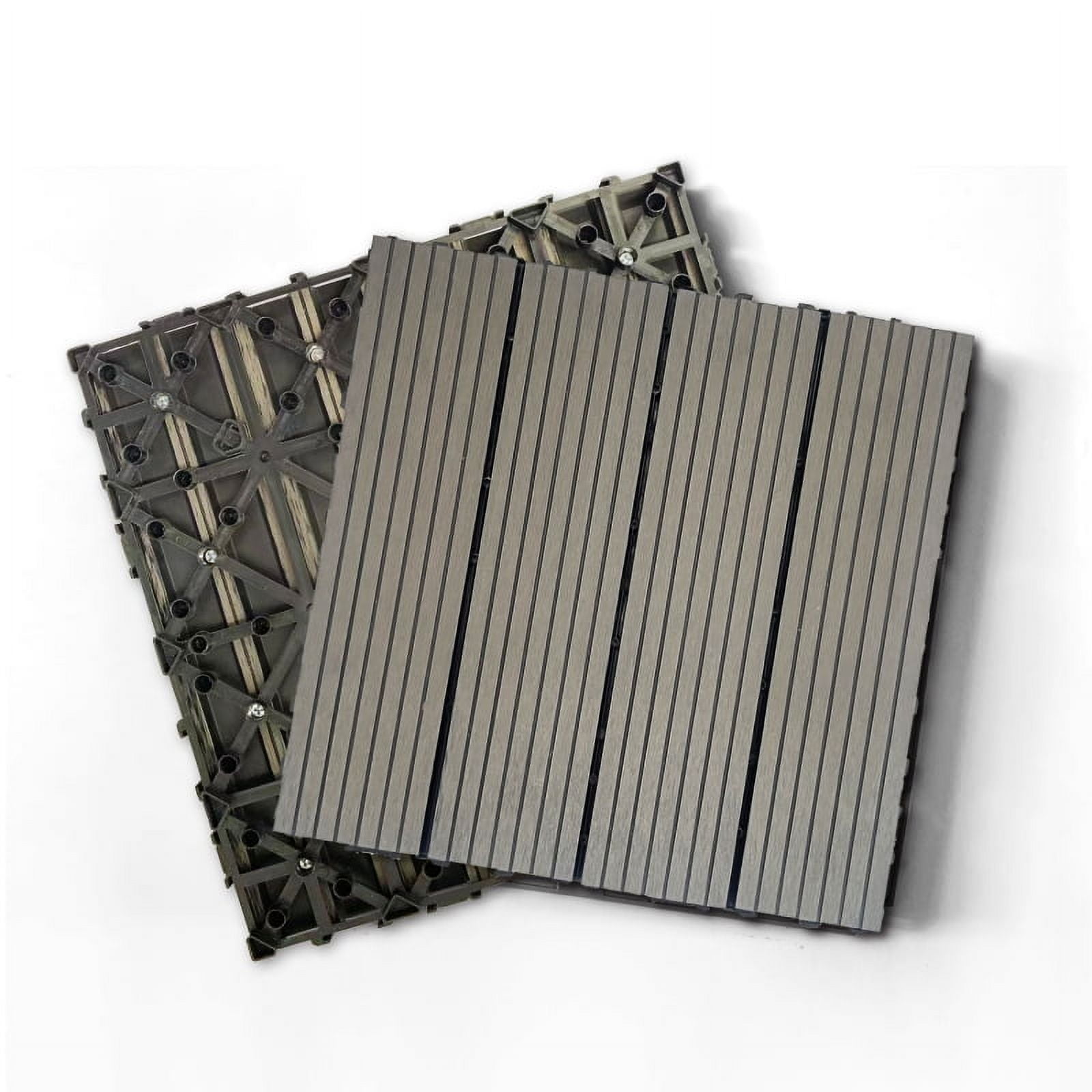 Wood Plastic Composite Deck Tiles Set of 20pcs, Composite Decking ...