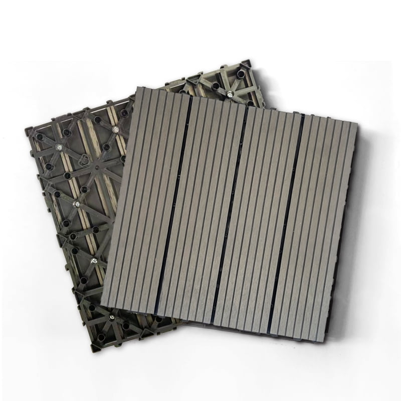 Wood Plastic Composite Deck Tiles Set of 20pcs, Composite Decking ...