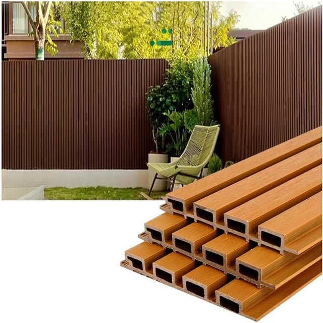 Wood Plastic Composite Fence Panels, Outdoor Privacy Garden Fence, Wind ...