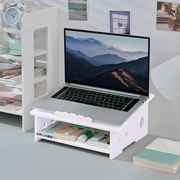 Monitor Stand Riser Desk Storage Rack Space Saving Computer Heightened ...