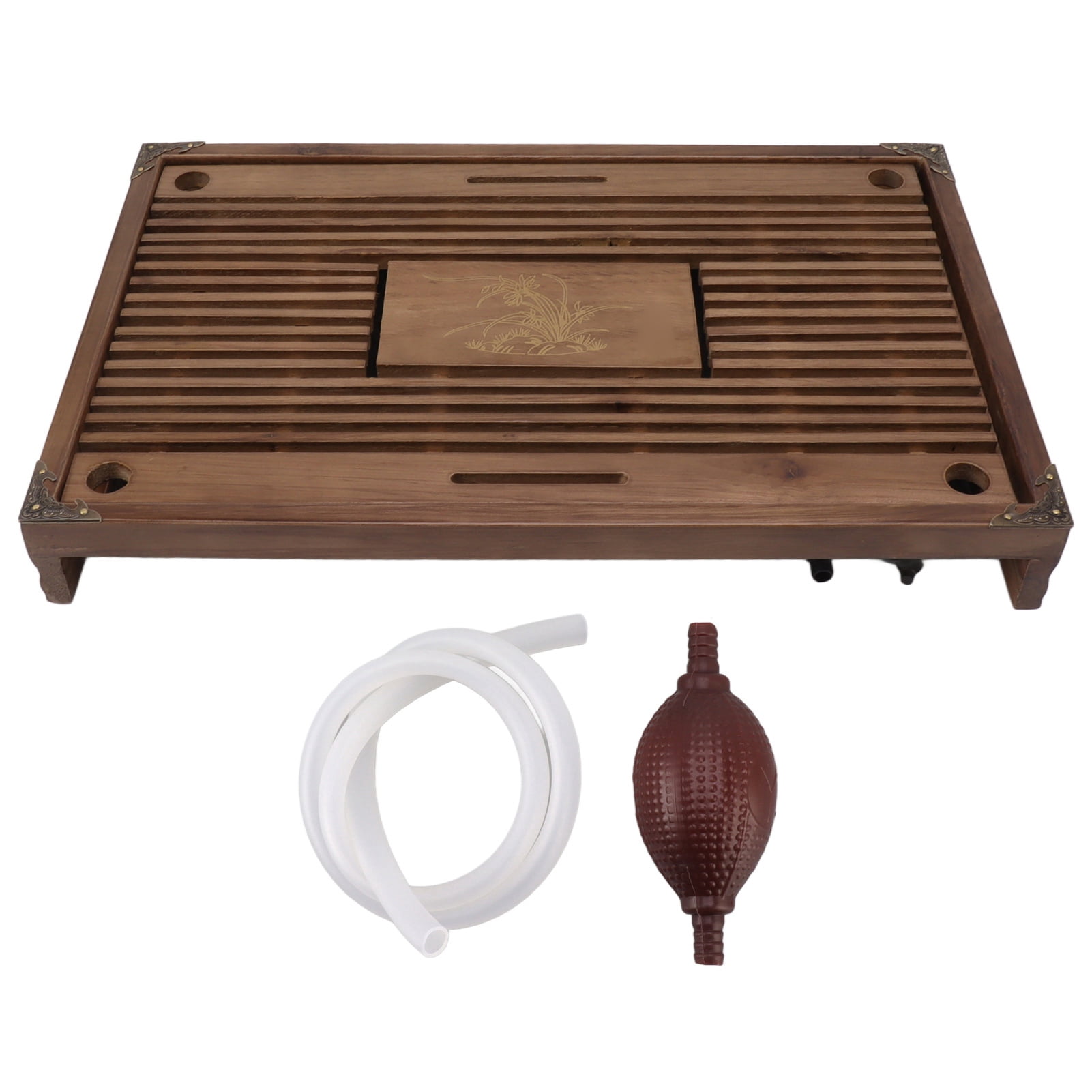 Wood Plastic Tea Serving Tray, Spill,Proof Design With Water Storage ...