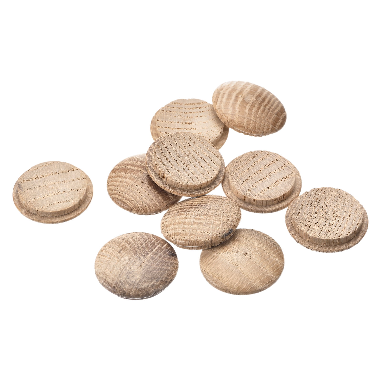 Wood Plugs, 25 Pack 30 x 25 mm - Red Oak Wood Button Top Plugs, Screw ...