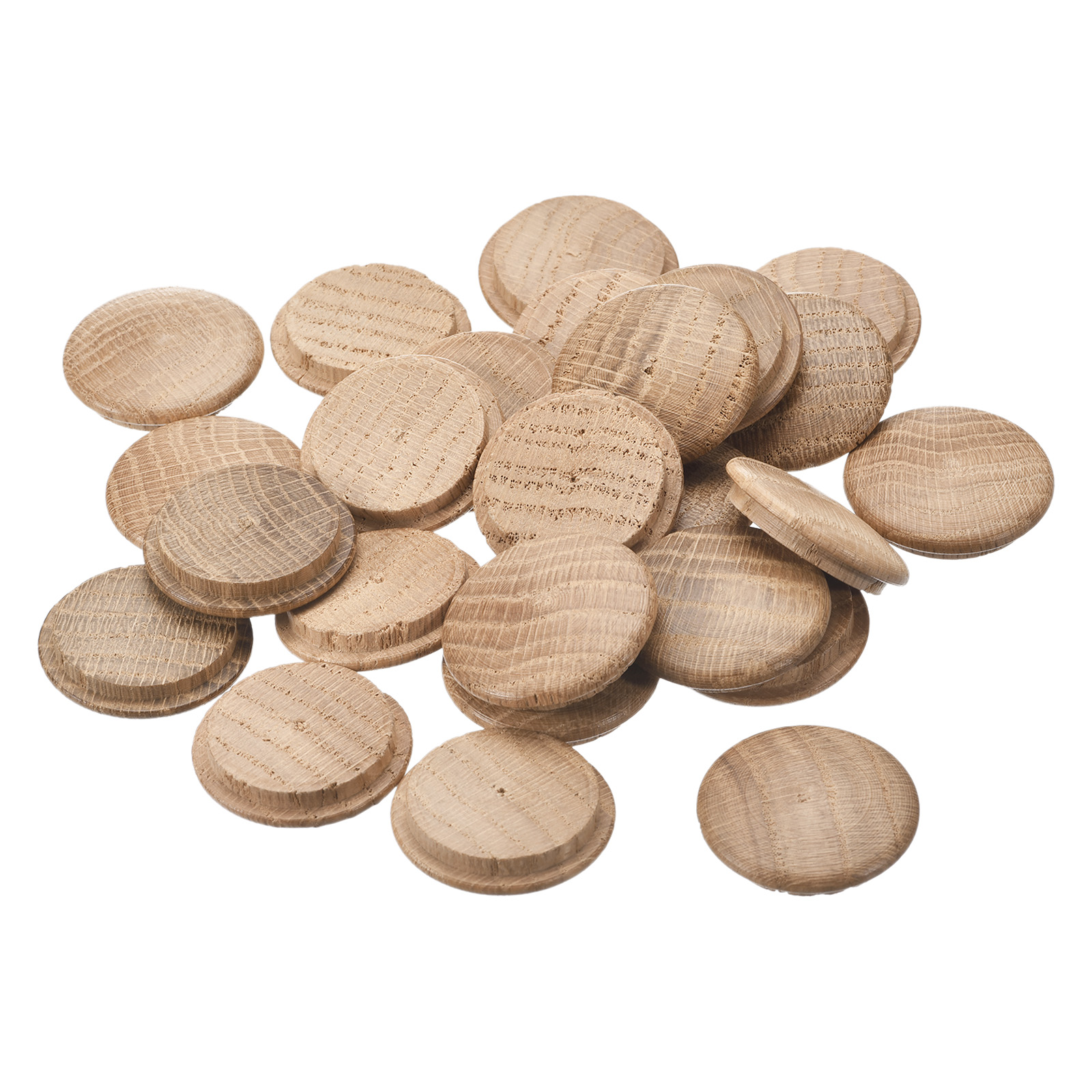 Wood Plugs, 50 Pack 35 x 30 mm - Red Oak Wood Button Top Plugs, Screw ...