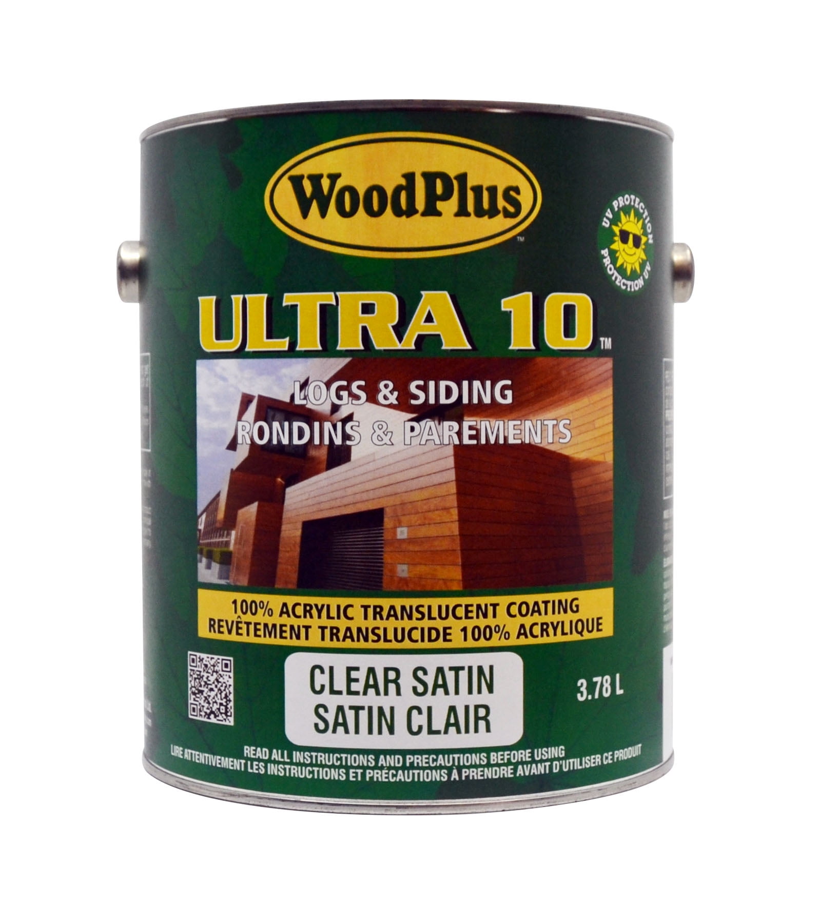 Wood Plus Ultra 10 Exterior Acrylic Translucent Wood Finish - Walmart.com