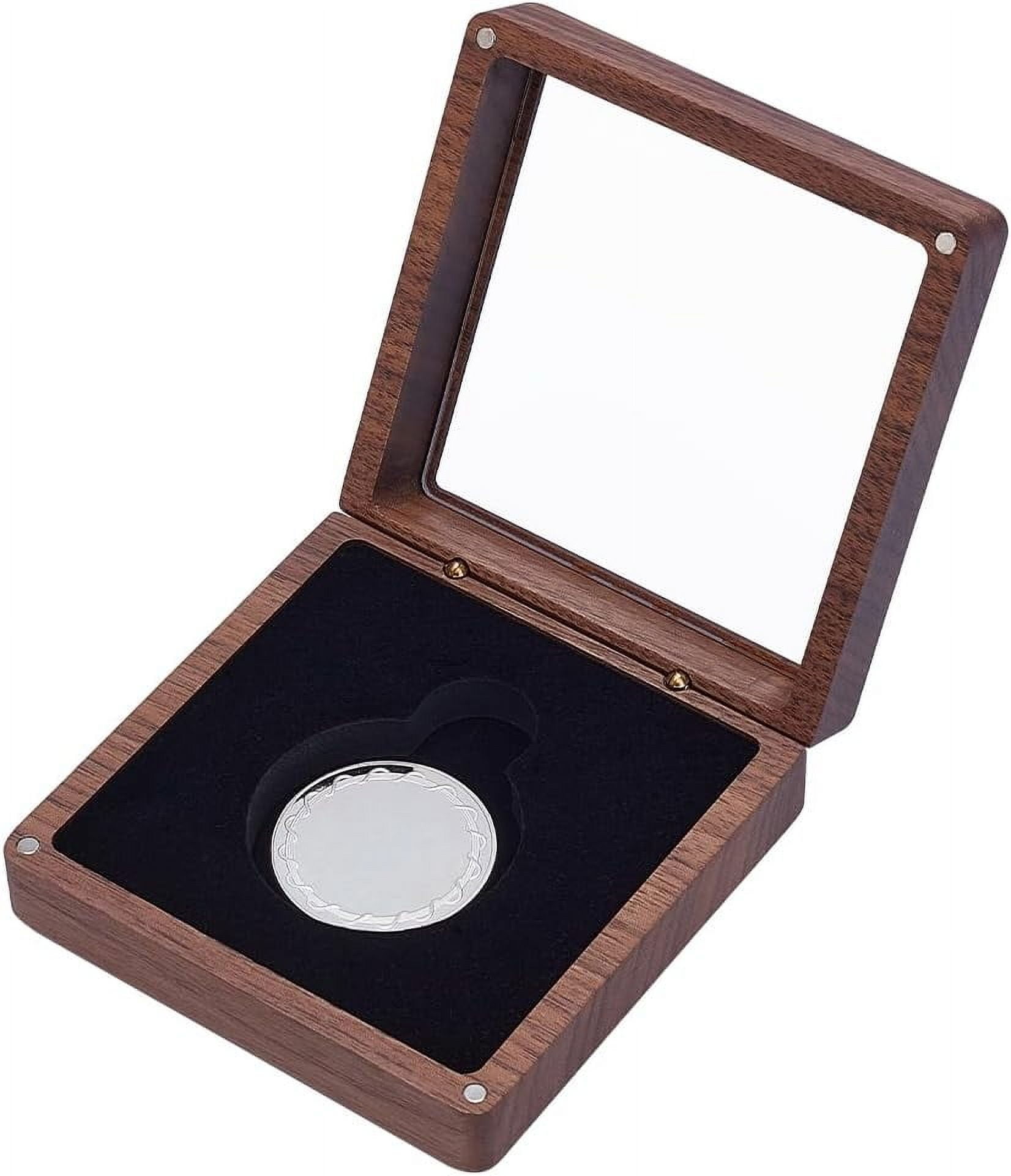 Wood Pocket Watch Box Pocket Watch Display Case with Clear Acrylic Lid ...
