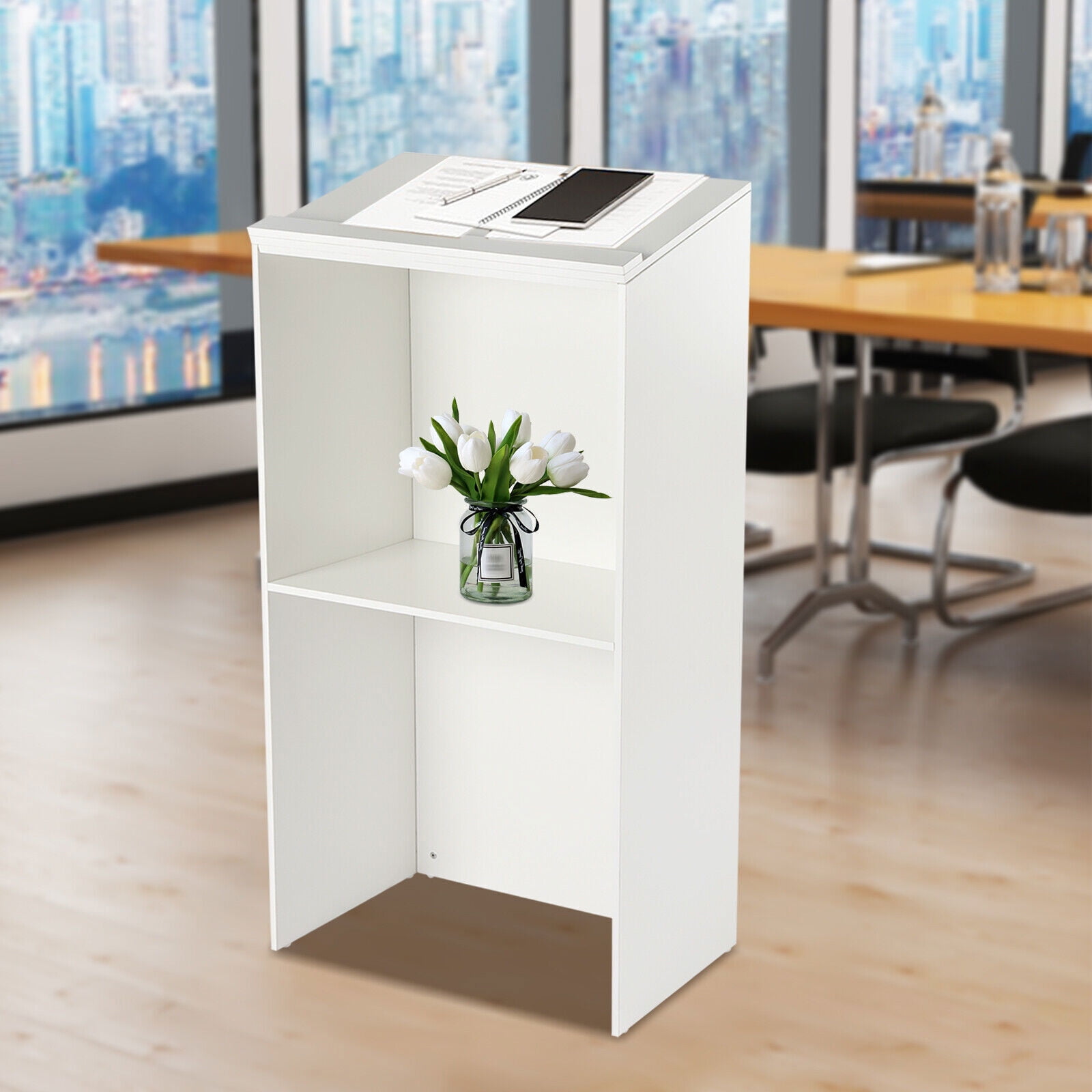 Wood Podium Conference Pulpit Presentation Podium Lectern Desk Floor ...