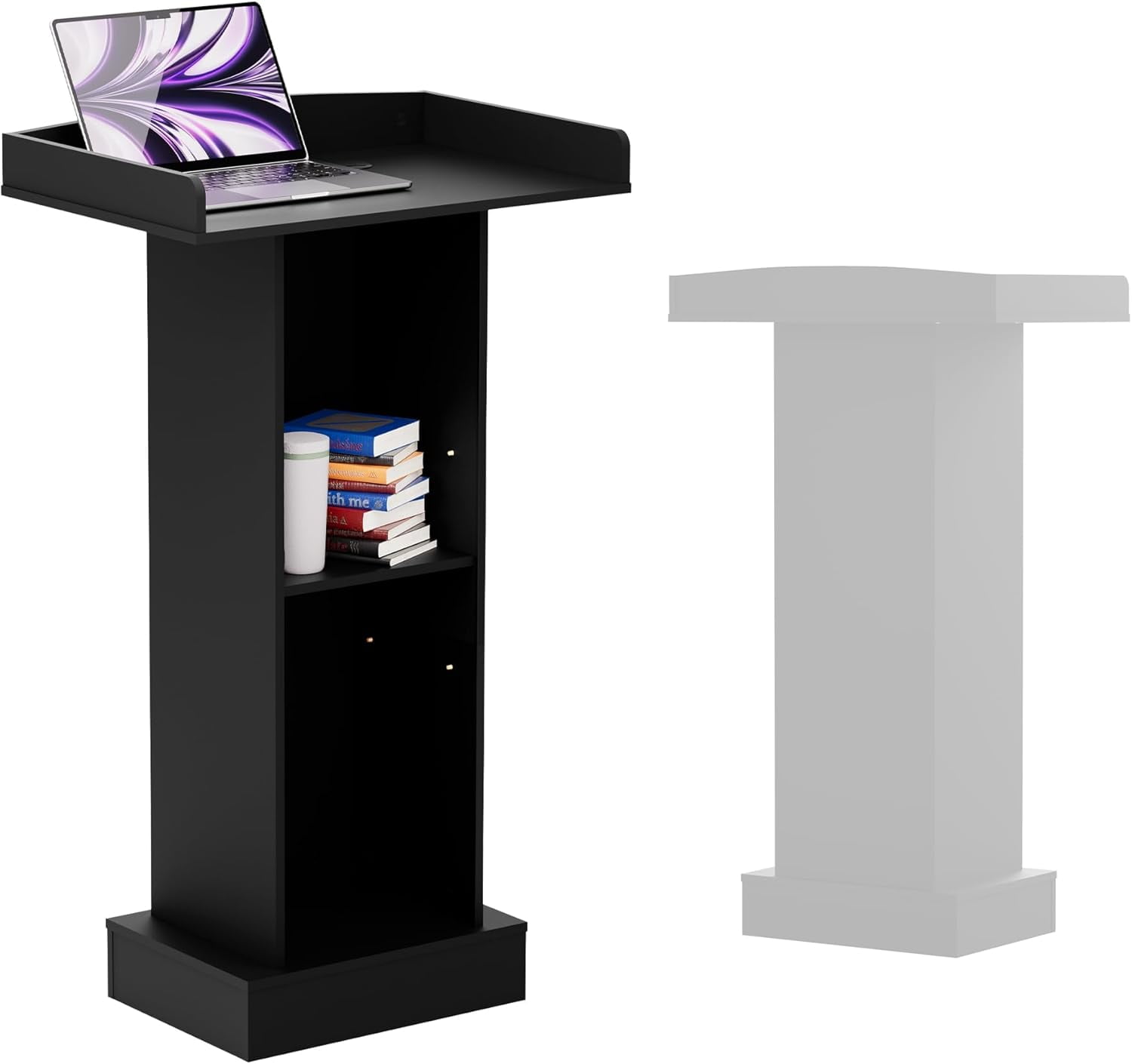 Wood Podium,Podium Stand,12MM Particle Board,Stable and Aesthetically ...