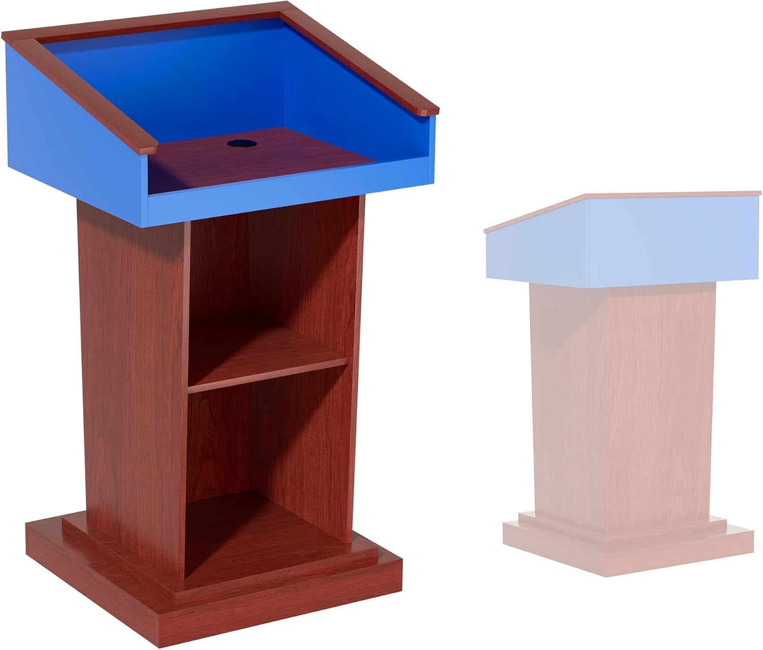 Wood Podium,Wooden Lectern Stand,15MM Particle Board,Elegant Design ...
