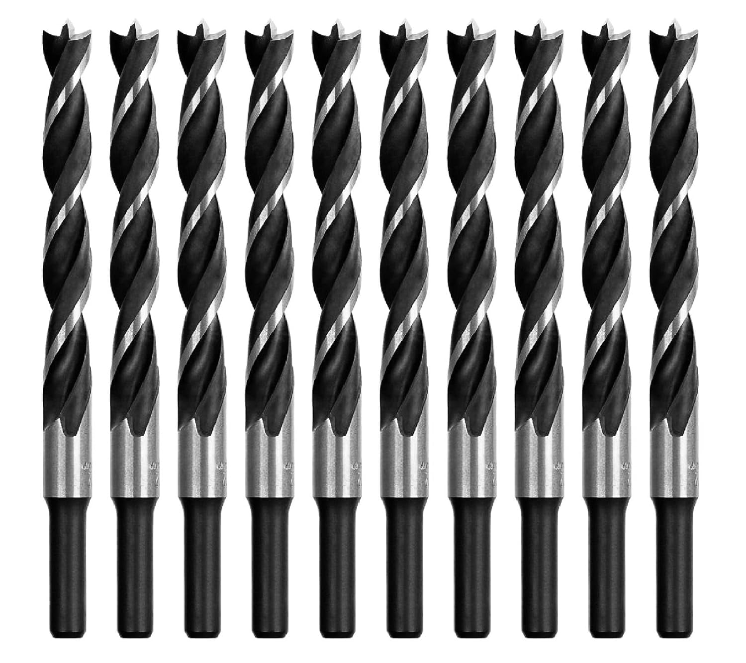 Wood Point Drill Bit Set 1/2 in. 10Pcs Spur Point Stubby Woodworking ...