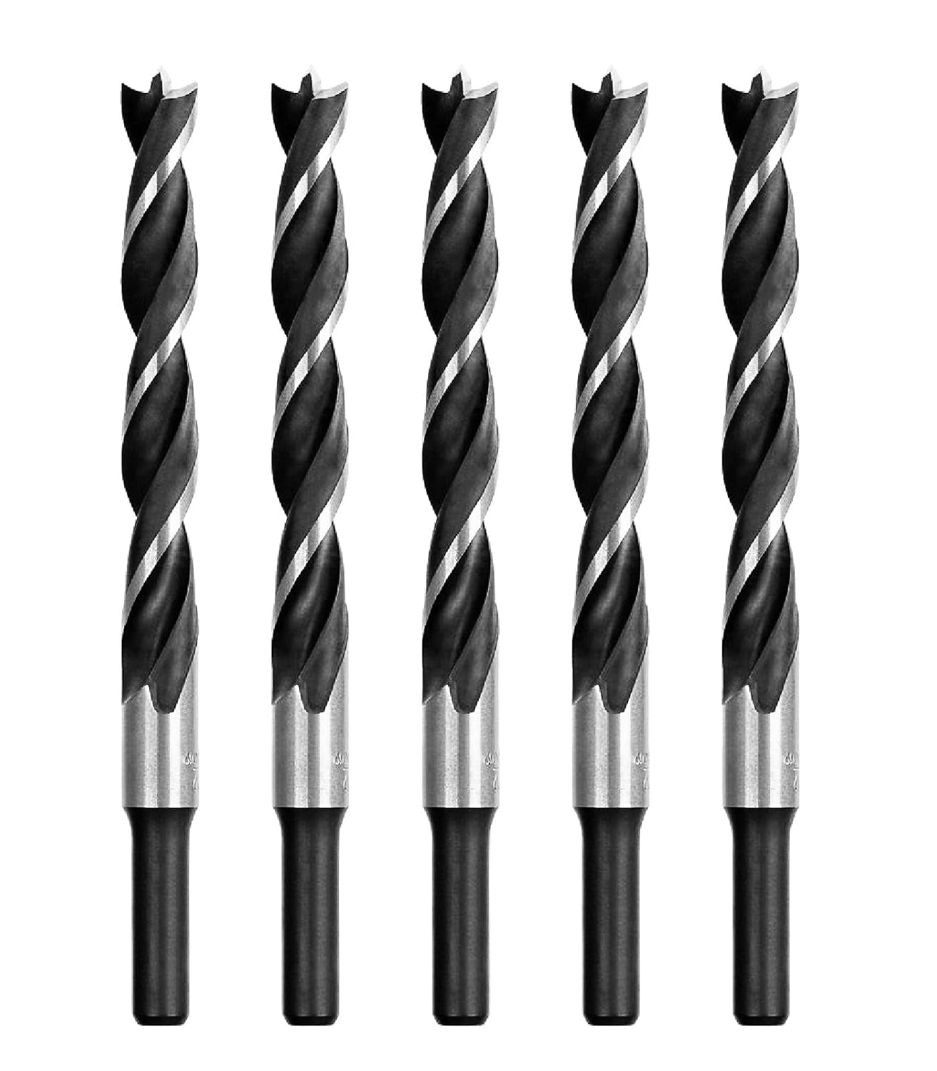 Wood Point Drill Bit Set 7/16 in. 5Pcs Spur Point Stubby Woodworking ...