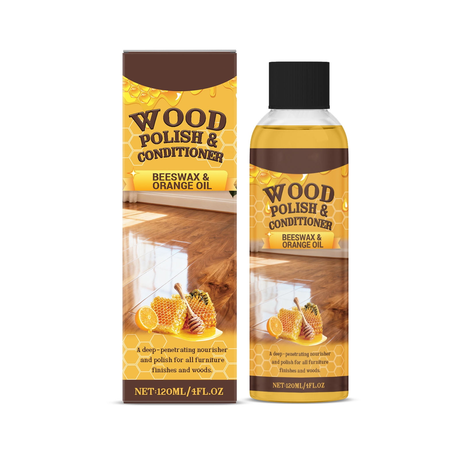 Wood Polish & Conditioner Beeswax Orange Oil Wood Conditioner 120ml ...