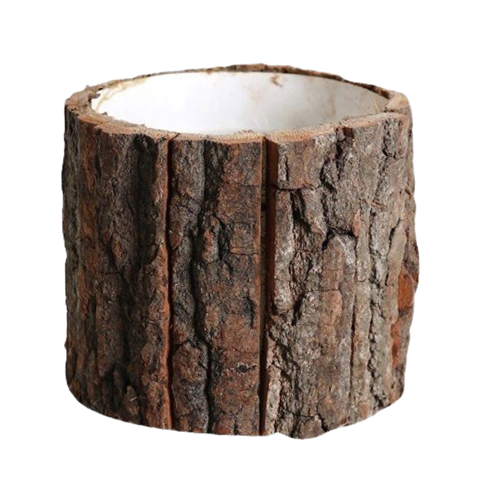 Wood Pot Natural Log Succulent Planter Pots For Indoor Tree Stump Pot ...