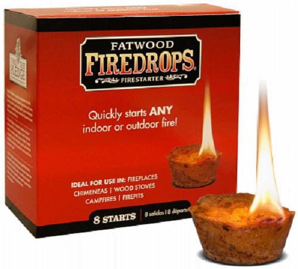 Wood Products 8808 8-Count Box Of Indoor & Outdoor Fatwood Fire Starter ...