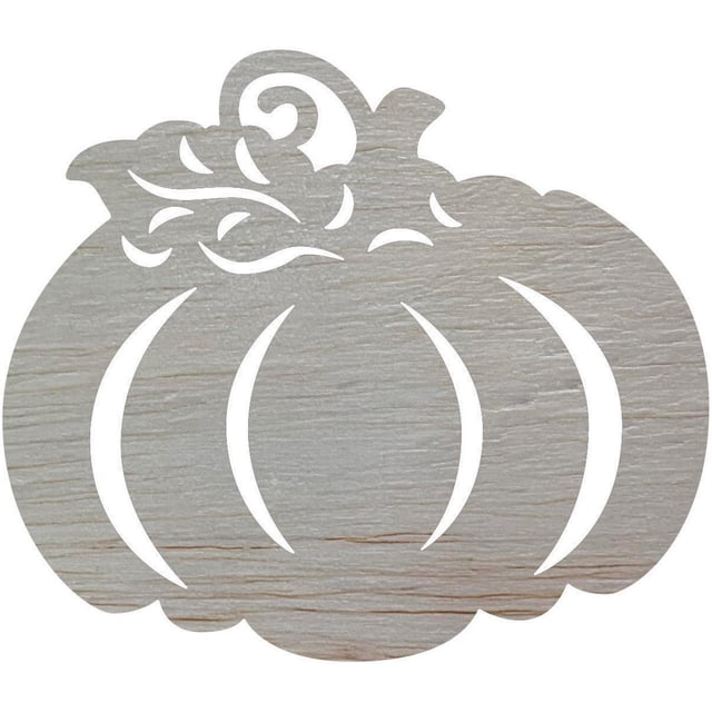 Wood Pumpkin with Cutouts Shape, 8'' Fall Craft - Walmart Business Supplies