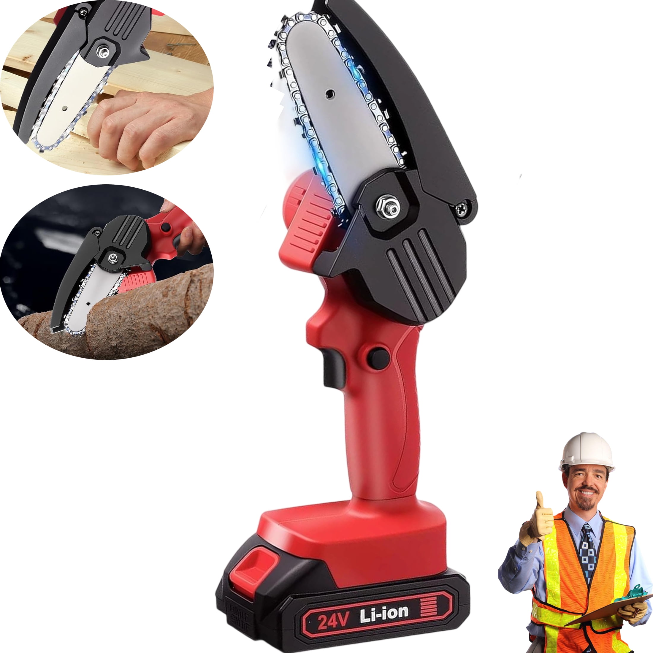 Wood Ranger Mini Chainsaw, 2025 Upgraded Electric 4 Inch Mini Chainsaw ...