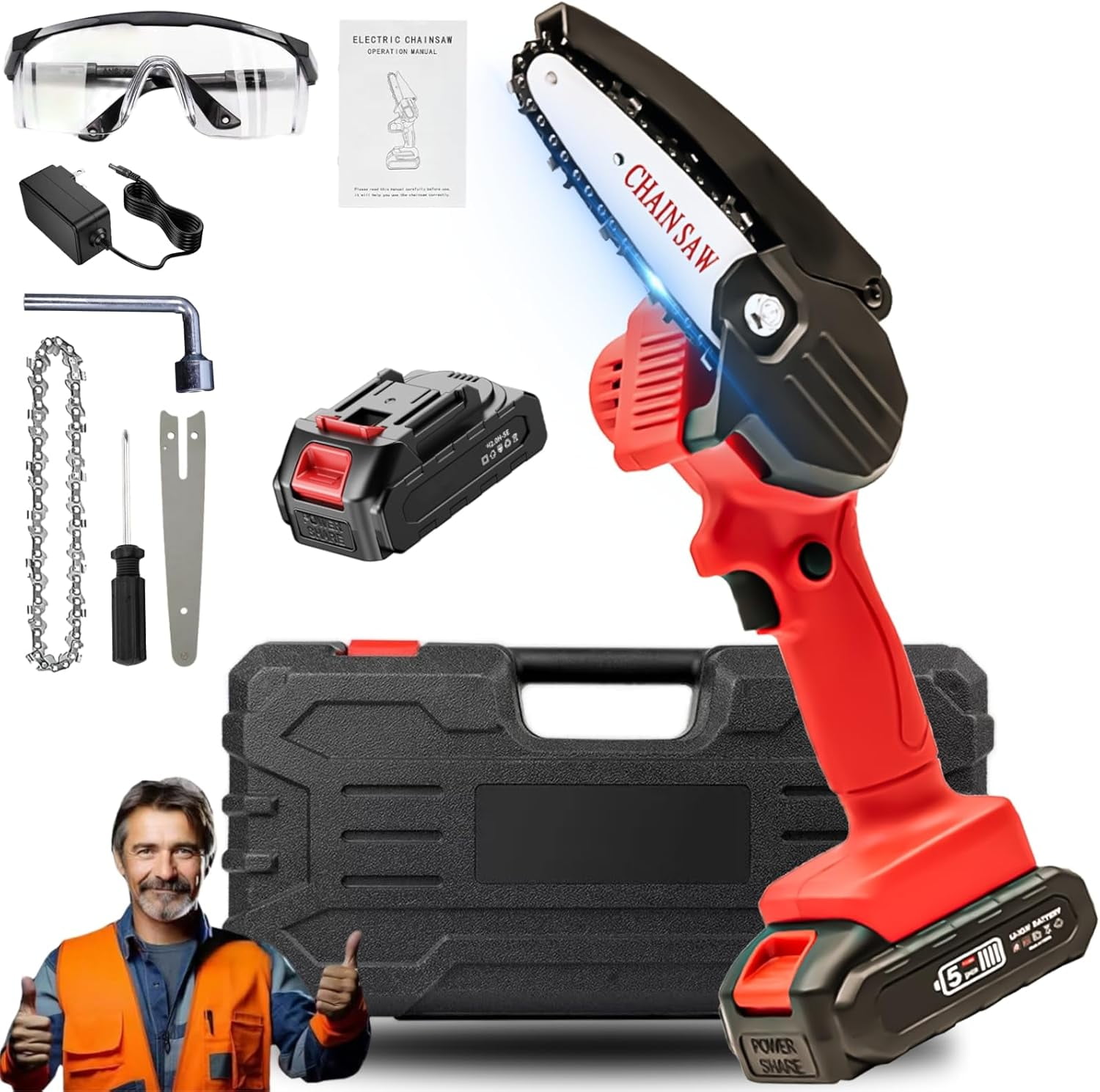 Wood Ranger Mini Chainsaw - Tackle Landscaping & Diy Woodwork with Wood ...