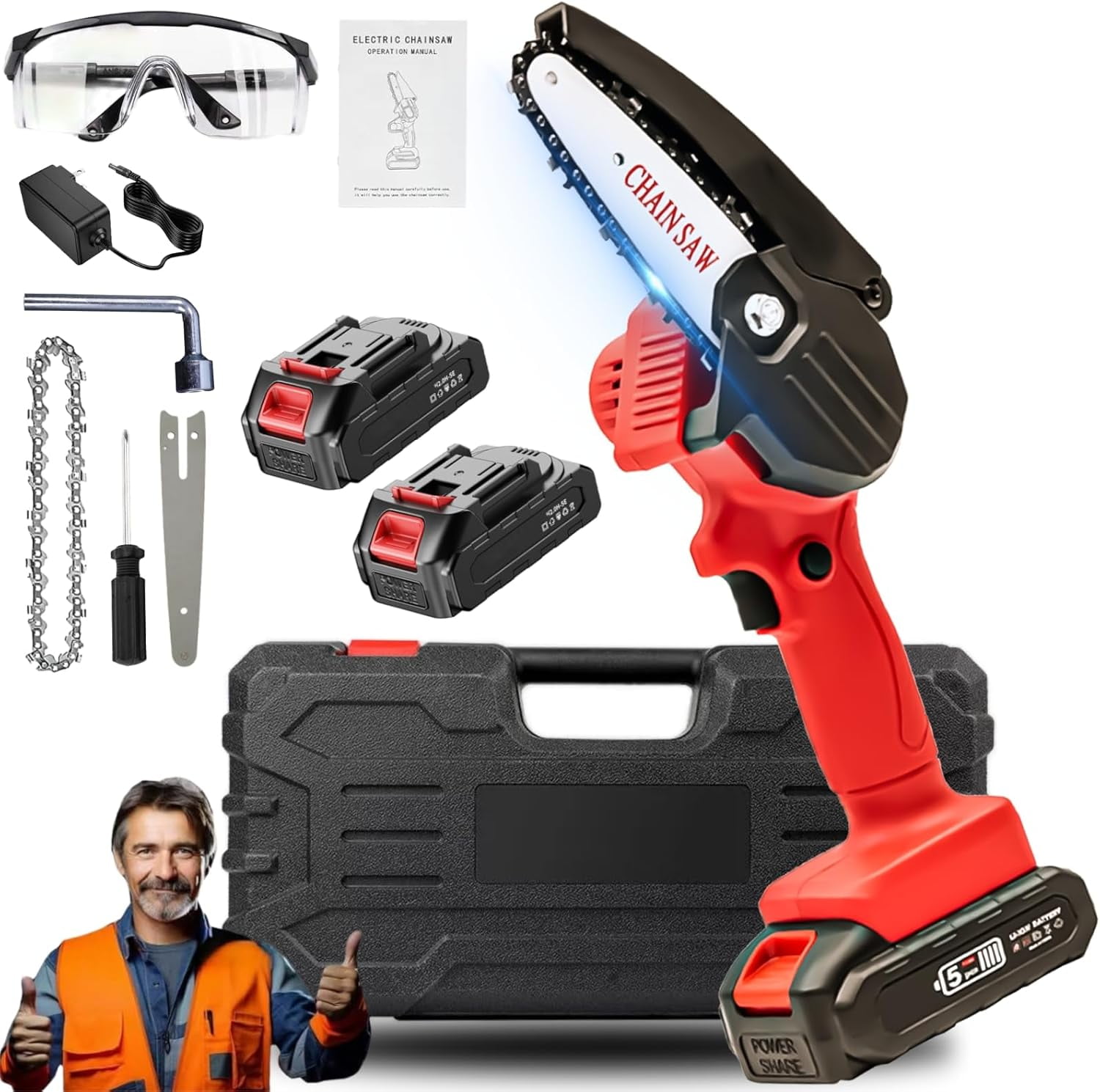 Wood Ranger Mini Chainsaw - Tackle Landscaping & Diy Woodwork with Wood ...