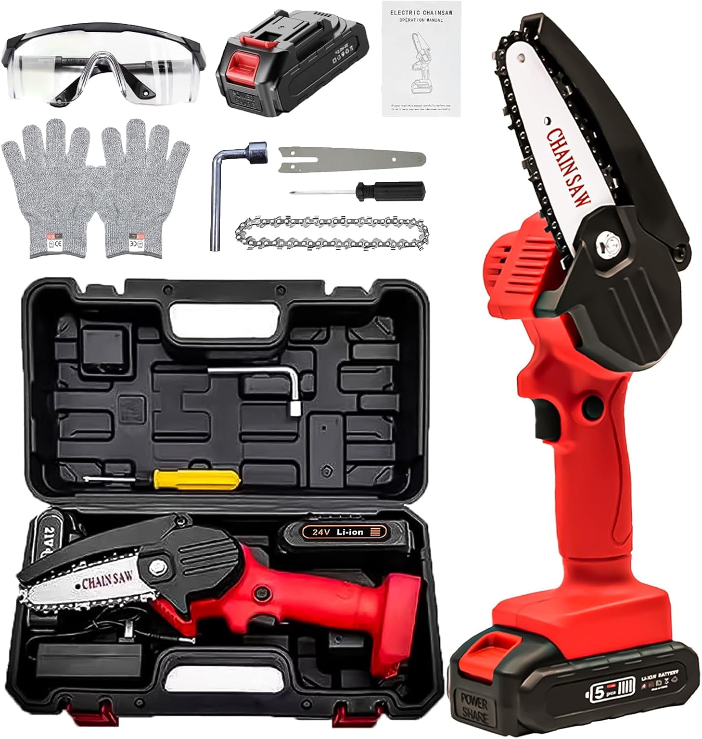 Wood Ranger Mini Chainsaw, Upgraded Woodranger Mini Chain Saw Cordless ...