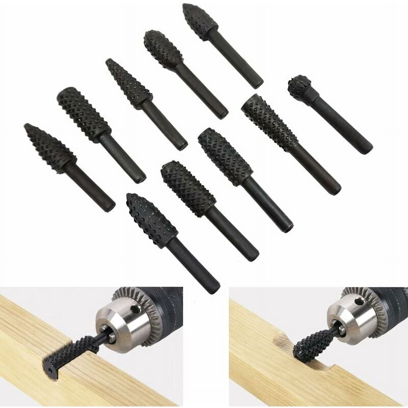 Wood Rasp Rasp 10 Piece File Set Wood Shank Milling Kit Drill Bit Drill ...