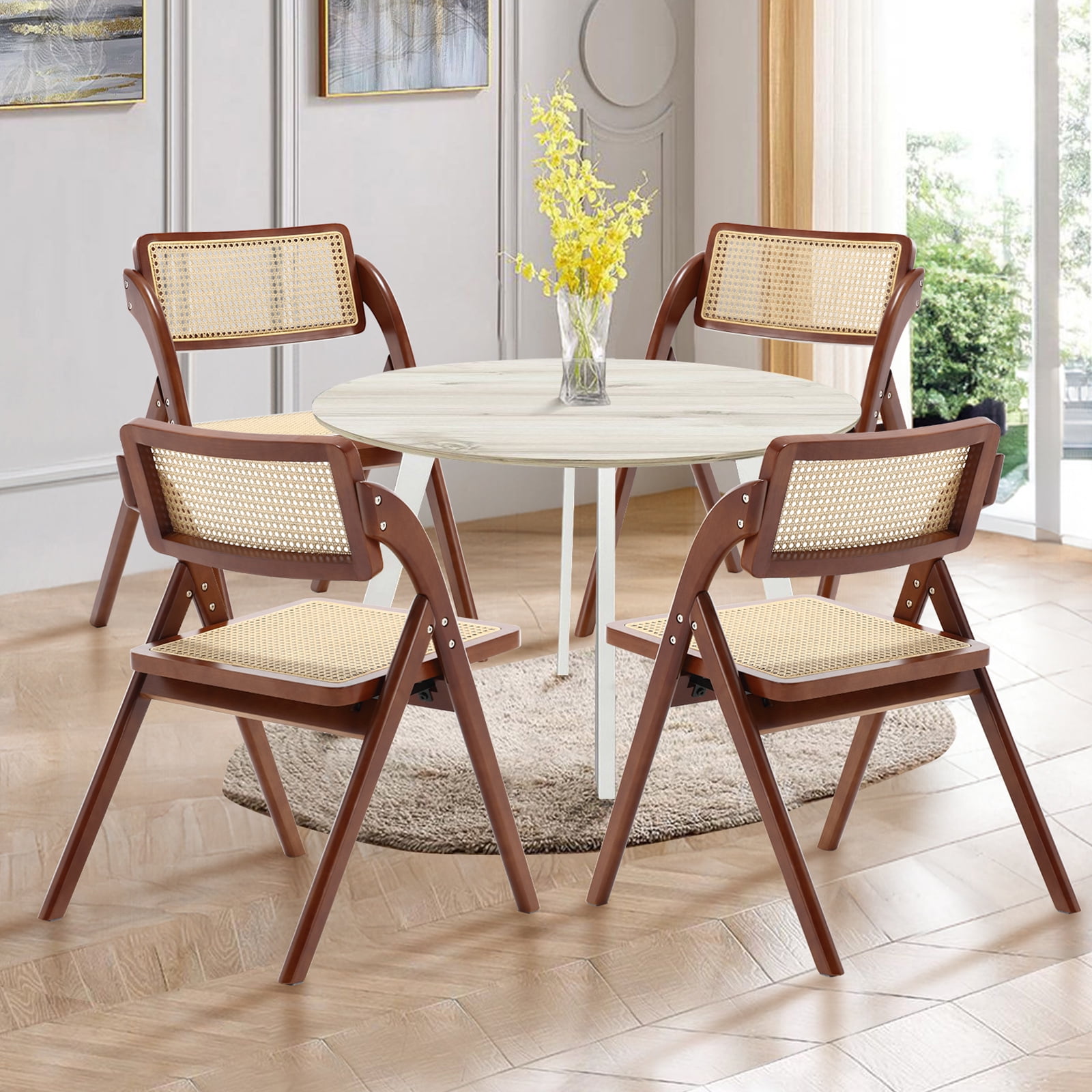 Vintage cane folding chair store