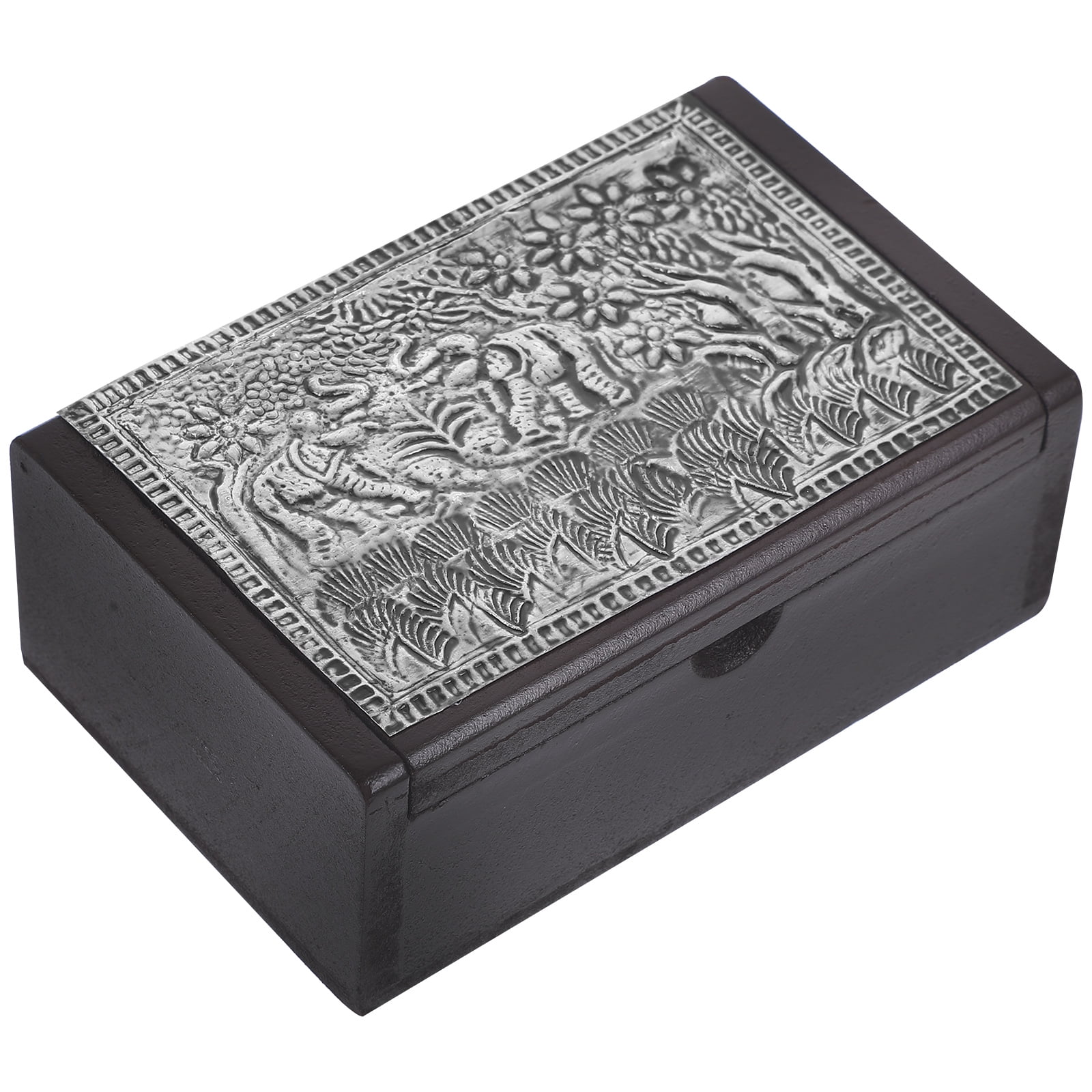 Wood Recipe Storage Box Wood Card Box Storage Case Kitchen Countertop ...