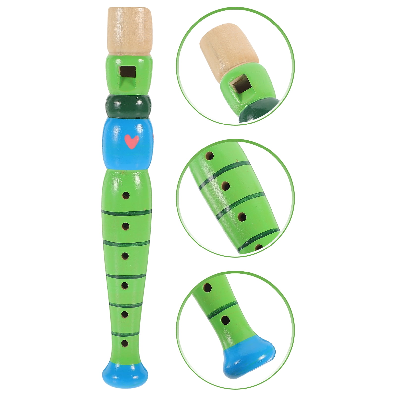 Wood Recorder Children Flute 6- Hole Kids Recorder Educational Wind ...