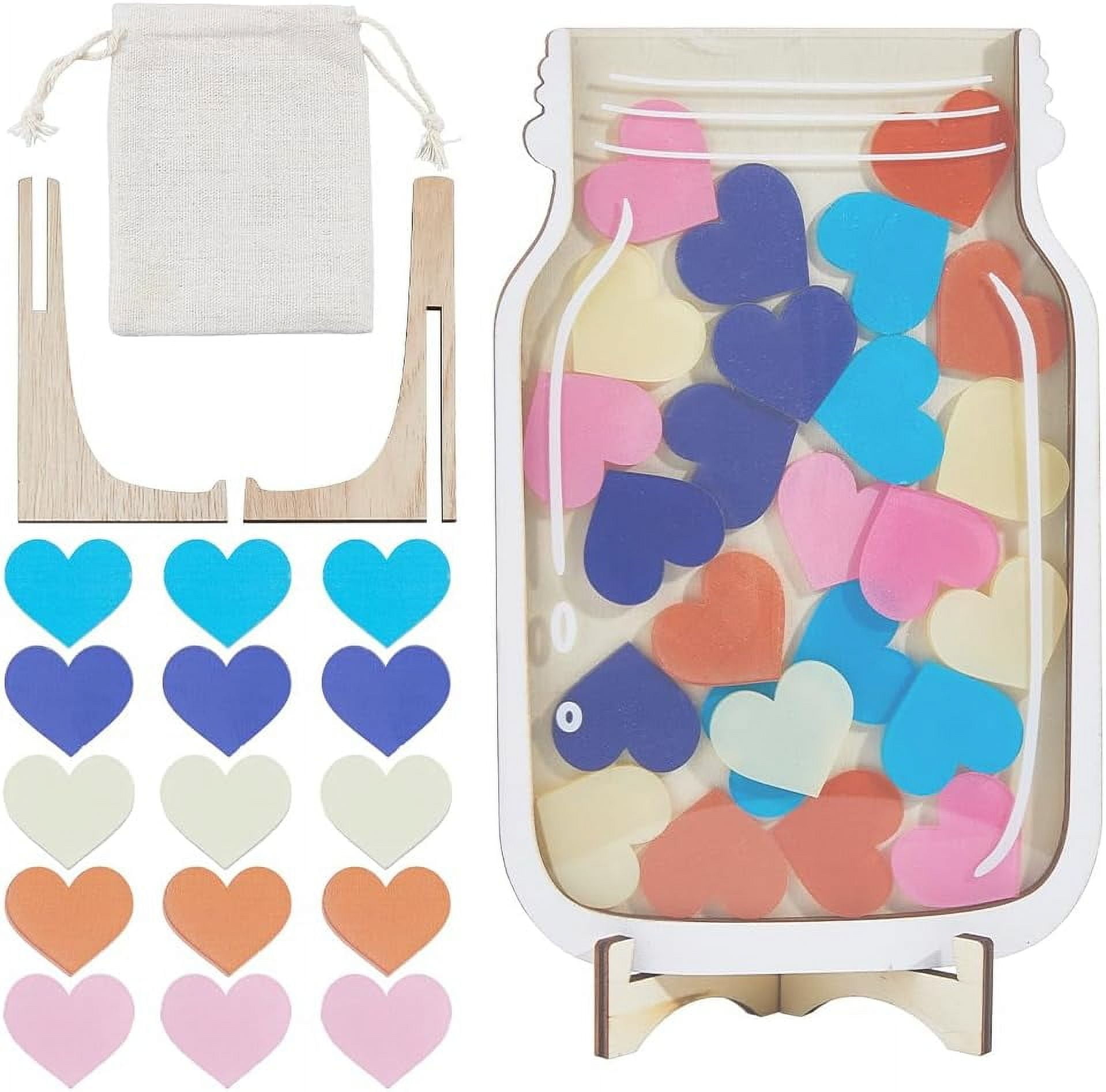 Wood Reward Jar 8.3x5.4 Inch Heart Reward Jar Reward System Tools Decoration Positive Behavior ...