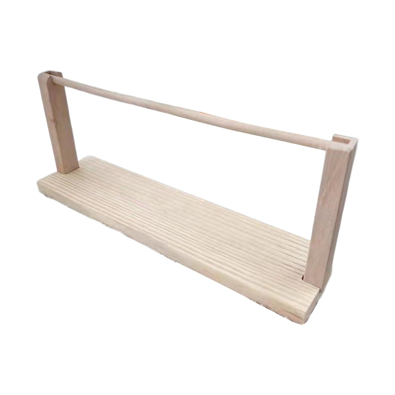 Wood Ribbon Organizer Tabletop Vintage Rotatable Practical Stand Wire ...