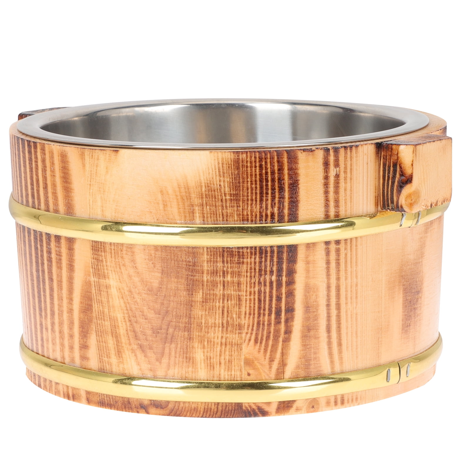 Wood Rice Bucket Sushi Rice Holder Wood Storage Bucket Desktop Wood ...