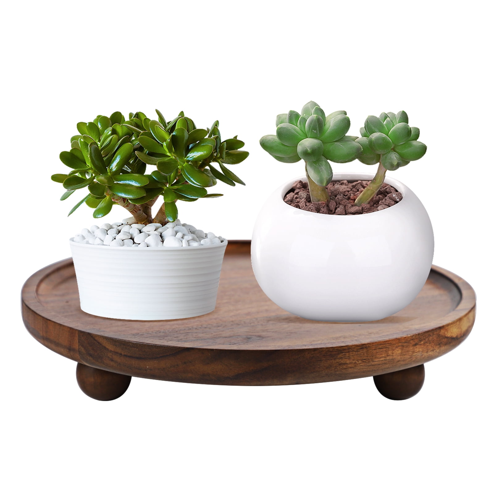 Wood Risers for Display , 11 Inch Round Wooden Pedestal Stand for Décor ...