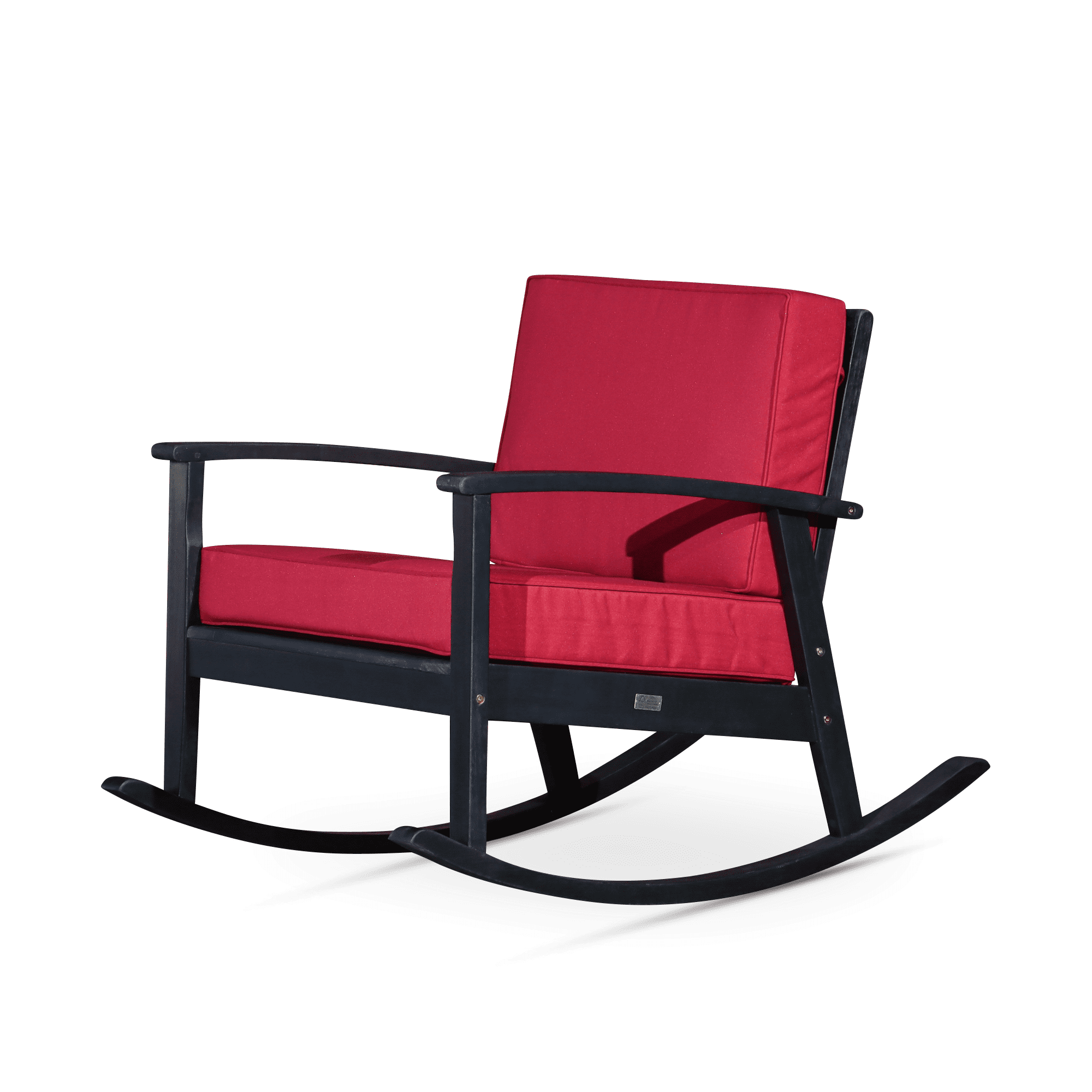 Wood Rocking Chair, Eucalyptus Wide Glider Rocker Chair with Highly ...