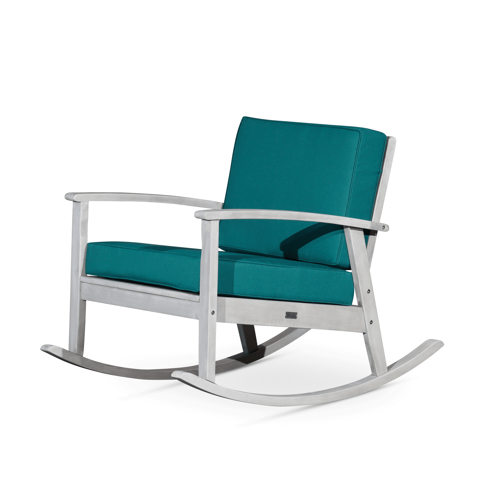 Wood Rocking Chair, Eucalyptus Wide Glider Rocker Chair with Highly ...