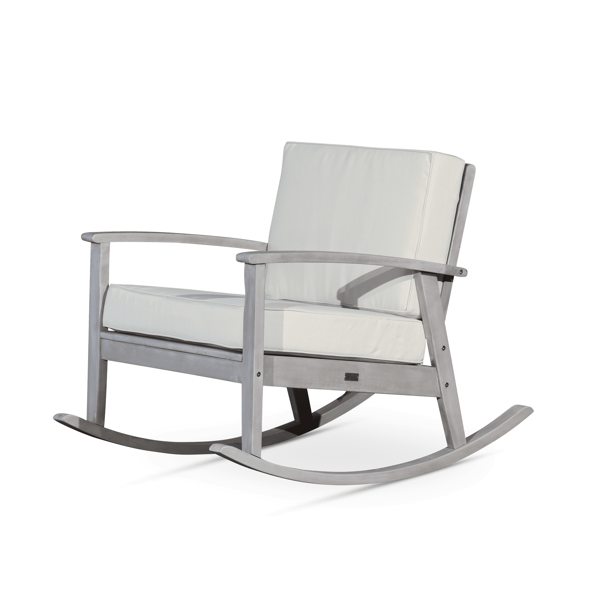 Wood Rocking Chair, Eucalyptus Wide Glider Rocker Chair with Highly ...