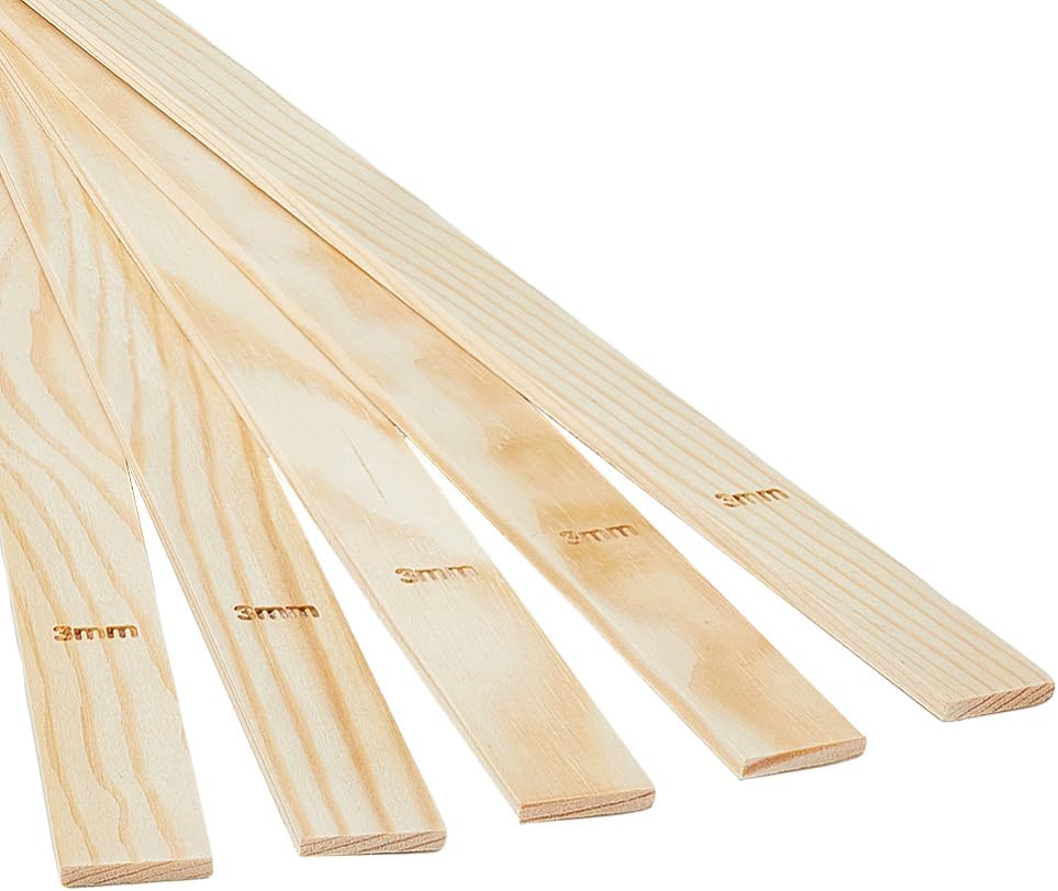 Wood Rolling Mud Stick Guides Rectangle Wheat 30x2x0.3cm - Walmart.com
