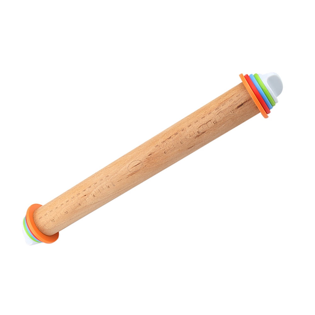 Wood Rolling Pin Rolling Pin Adjustable Thickness Scale Rolling Pin ...