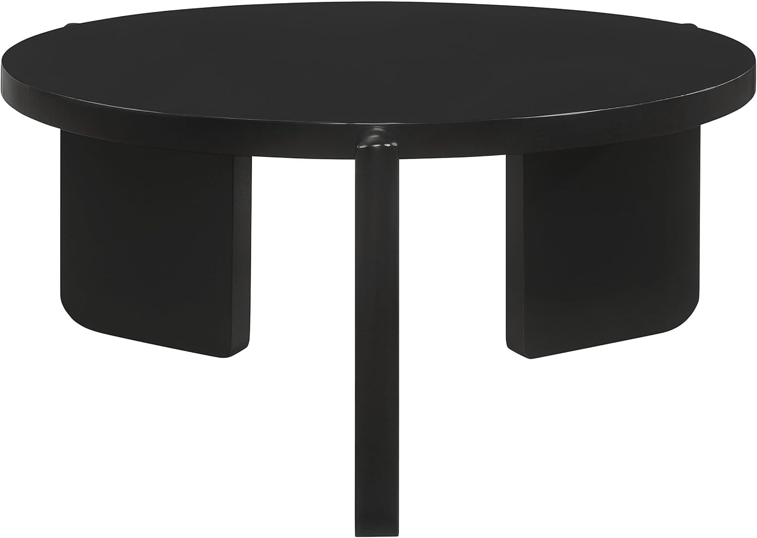 Wood Round Coffee Table with Angled Leg Design, Panel Slab Legs ...