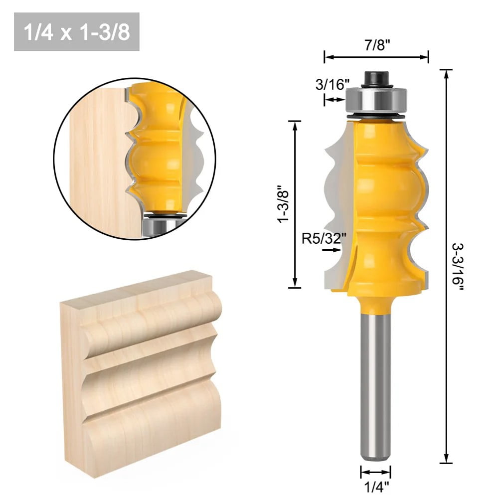 Wood Router 6mm Shank Straight End Mill Trimmer Cleaning Flush Trim ...