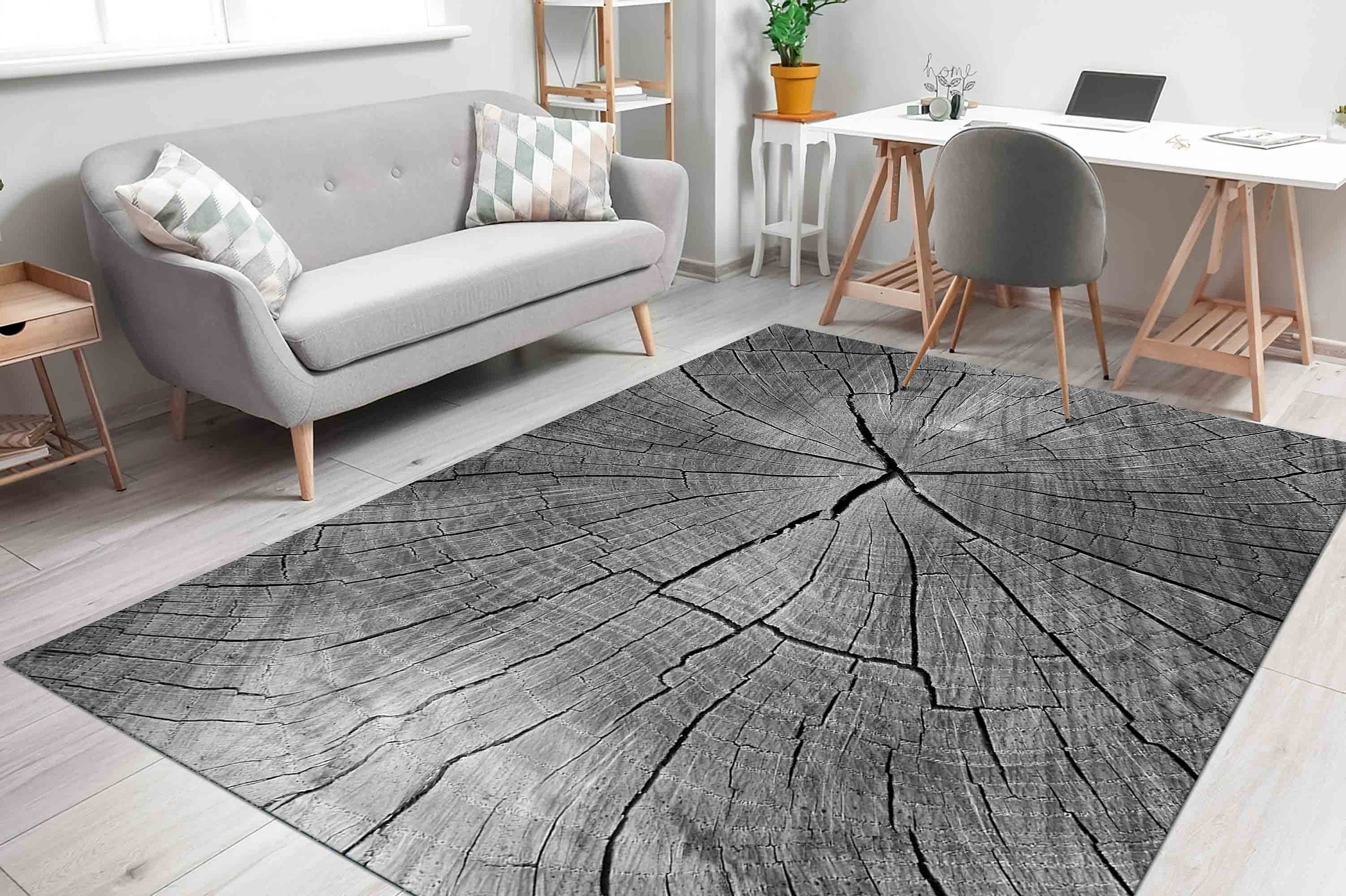 Wood Rug, Trendy Rug, Modern Rugs, Farmhouse Rug, 3D Printeds Rug, Non ...