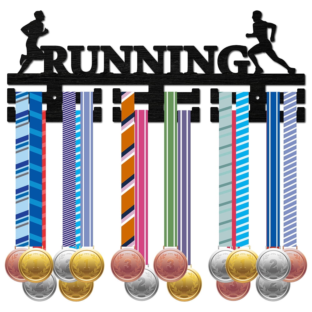 Wood Running Medal Holder Run Medal Hanger Display Rack Runner Sport ...