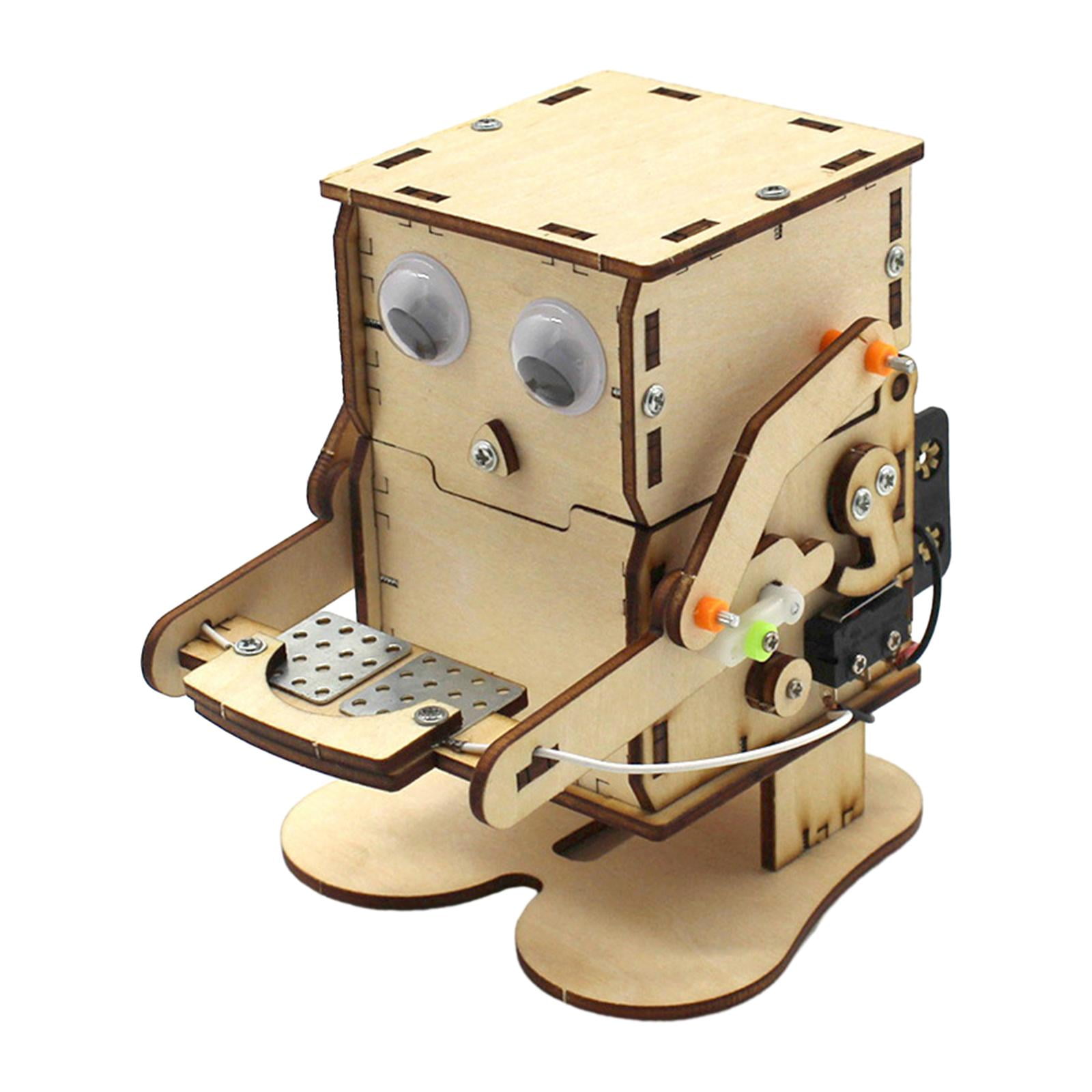 Wood Science Project Model Kits Robot Coins Savings Bank Funny for ...