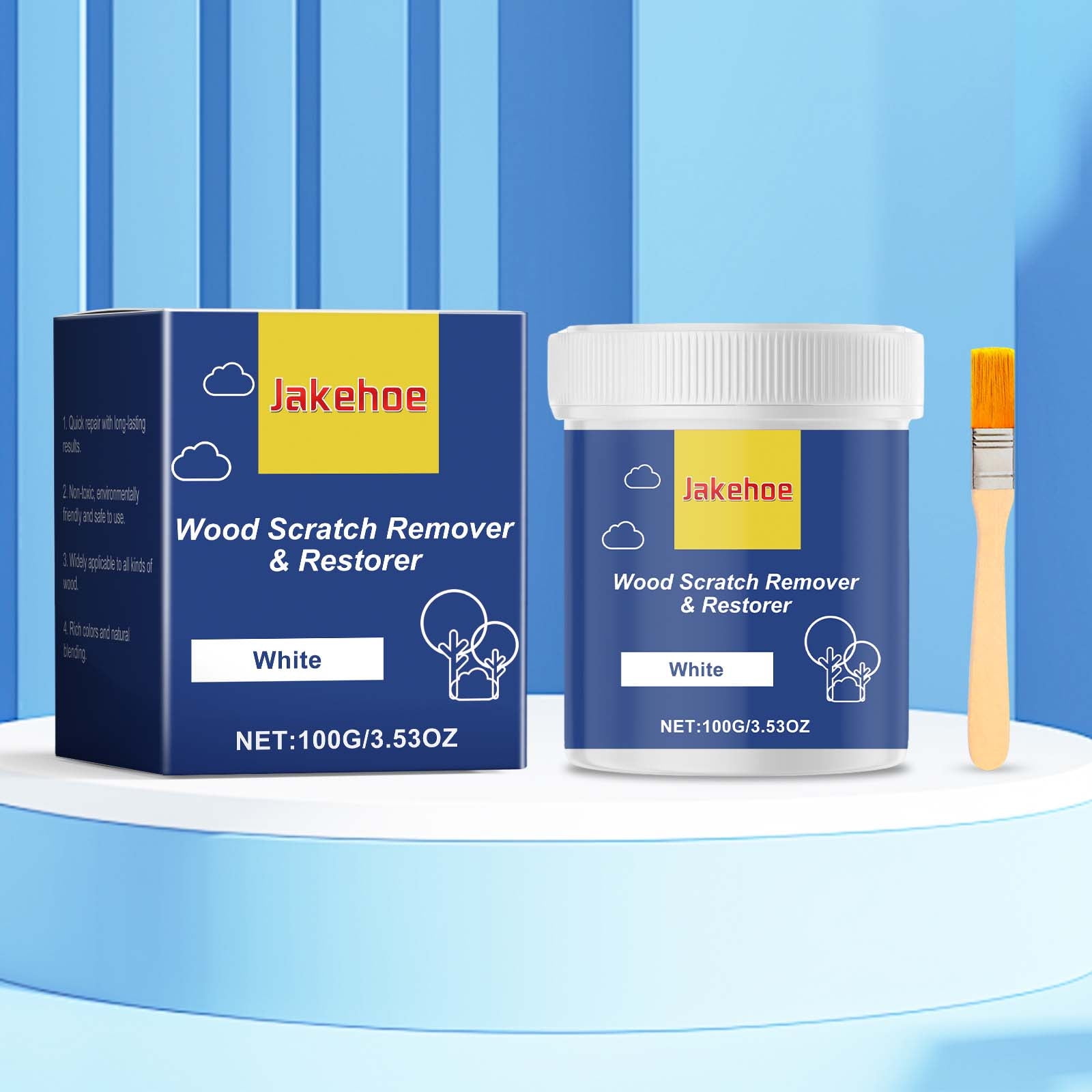 Wood Scratch Remover & Restorer | 100g Kit with Brush | Repairs ...