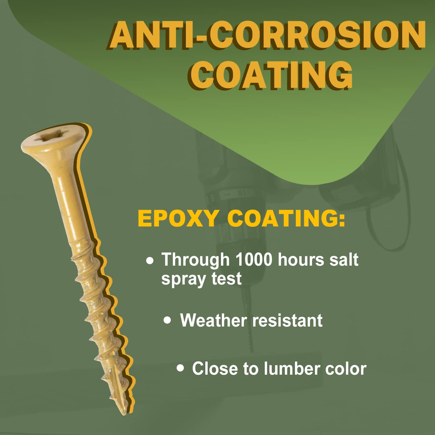 Wood Screws 1-1/2 Inch, Deck Screws #8 x 1-1/2", 300 PCS, Rust ...