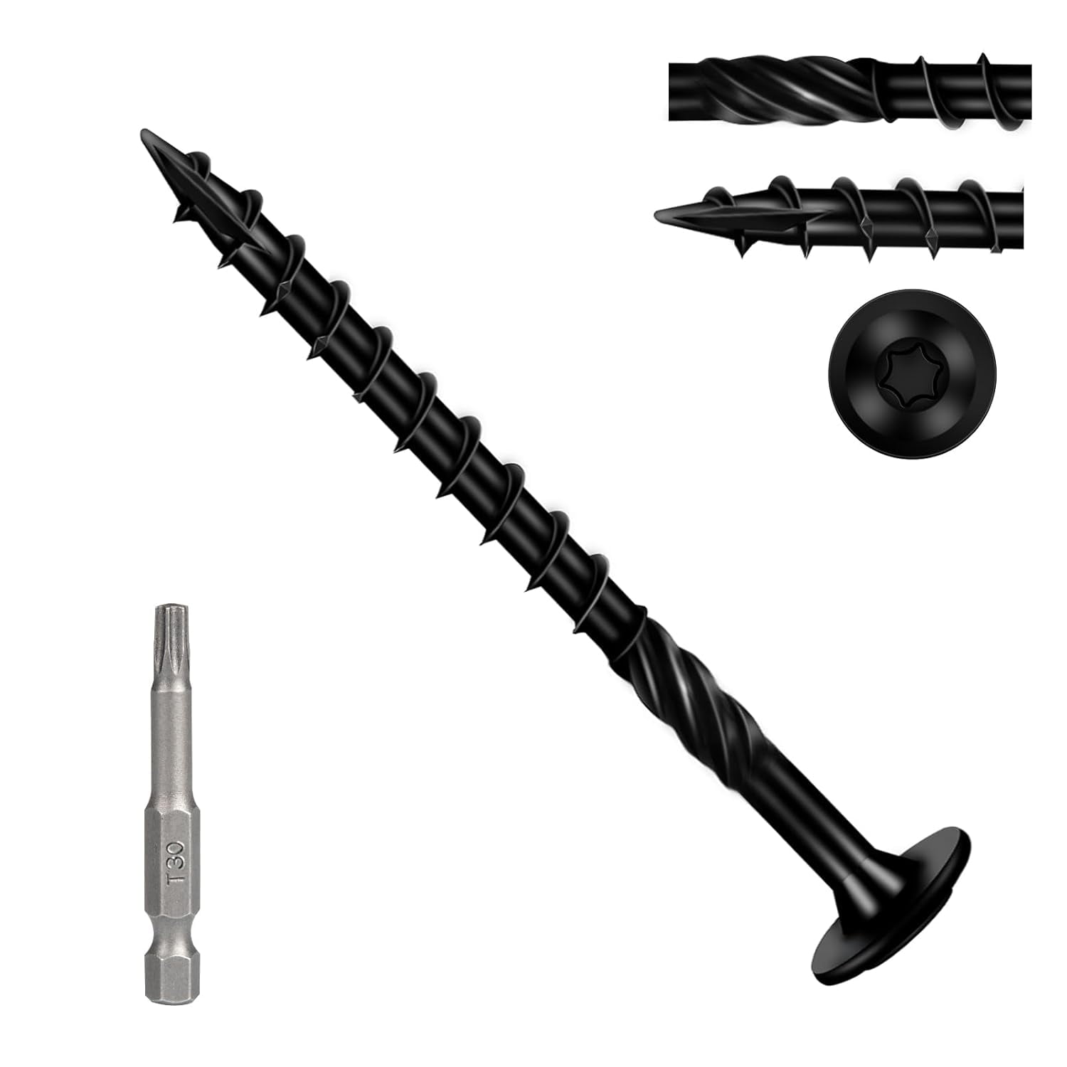 Wood Screws 3 Inch, #14×3" Heavy-Duty Architecture Outdoor Deck Screws ...