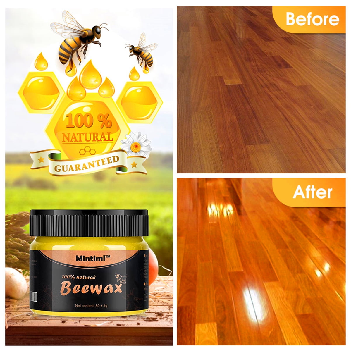 Wood Seasoning Beewax, Multipurpose Natural Beeswax Wood Furniture ...