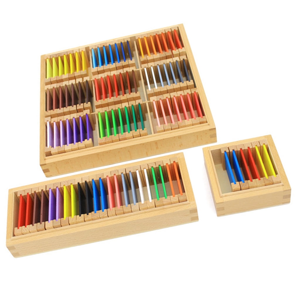 Wood Sensorial Color Cards For Early Childhood Visual Recognition ...