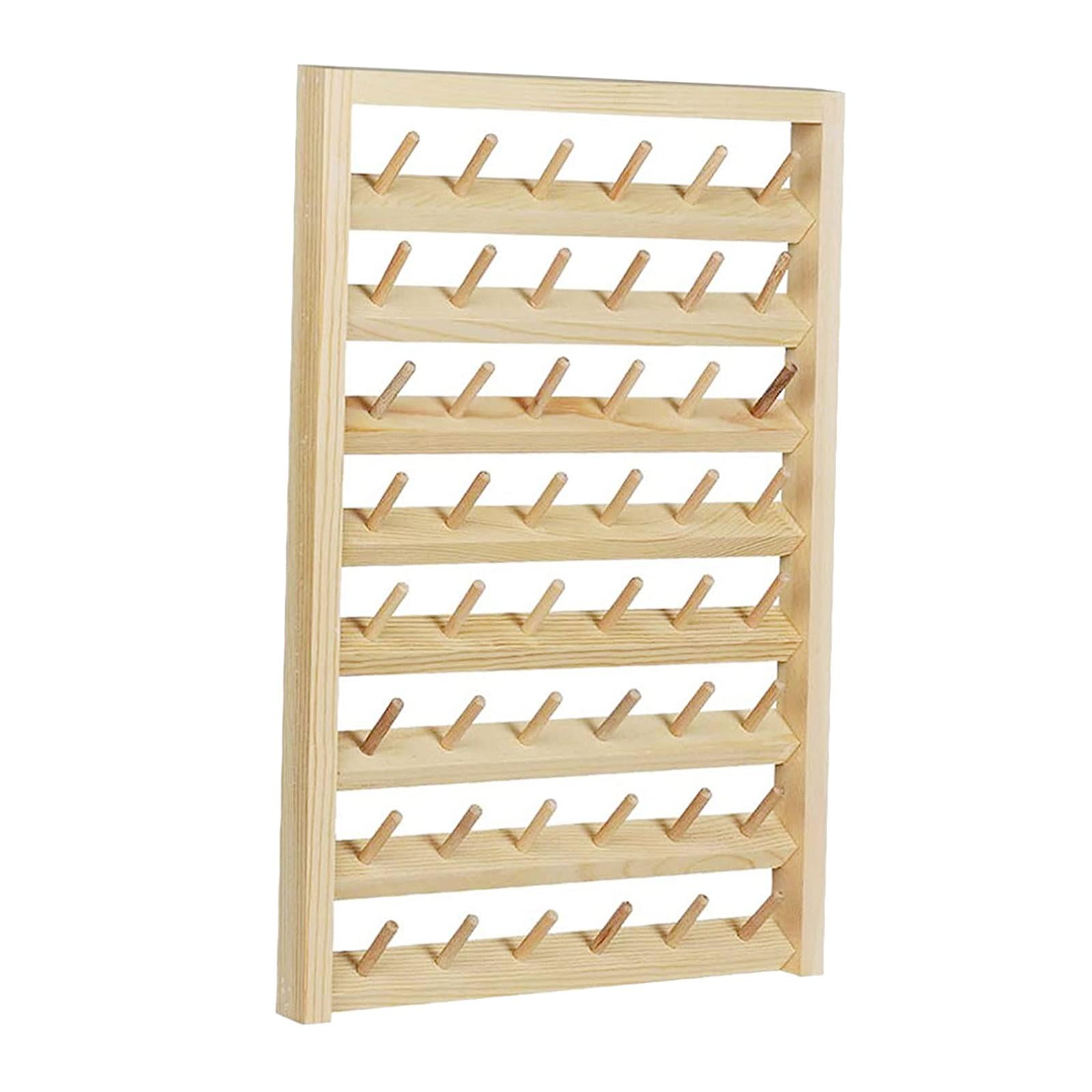 Wood Sewing Thread Stand Organizer Craft Embroidery Storage Rack Holder ...