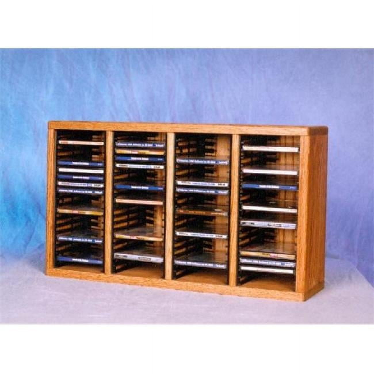 Wood Shed 409-1 Solid Oak desktop or shelf CD Cabinet - Walmart.com