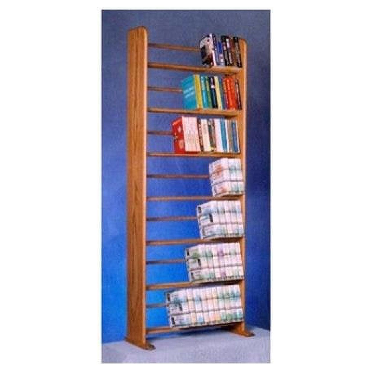 Wood Shed 705- Bookcase Solid Oak 7 Row Dowel Book Rack - Walmart.com