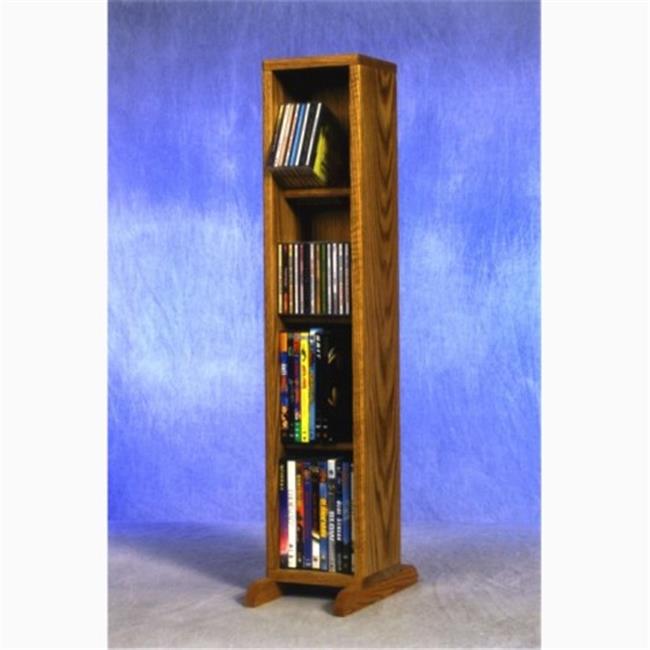 Wood Shed Solid Oak 4 Row Dowel CD-DVD Cabinet Tower - Walmart.com