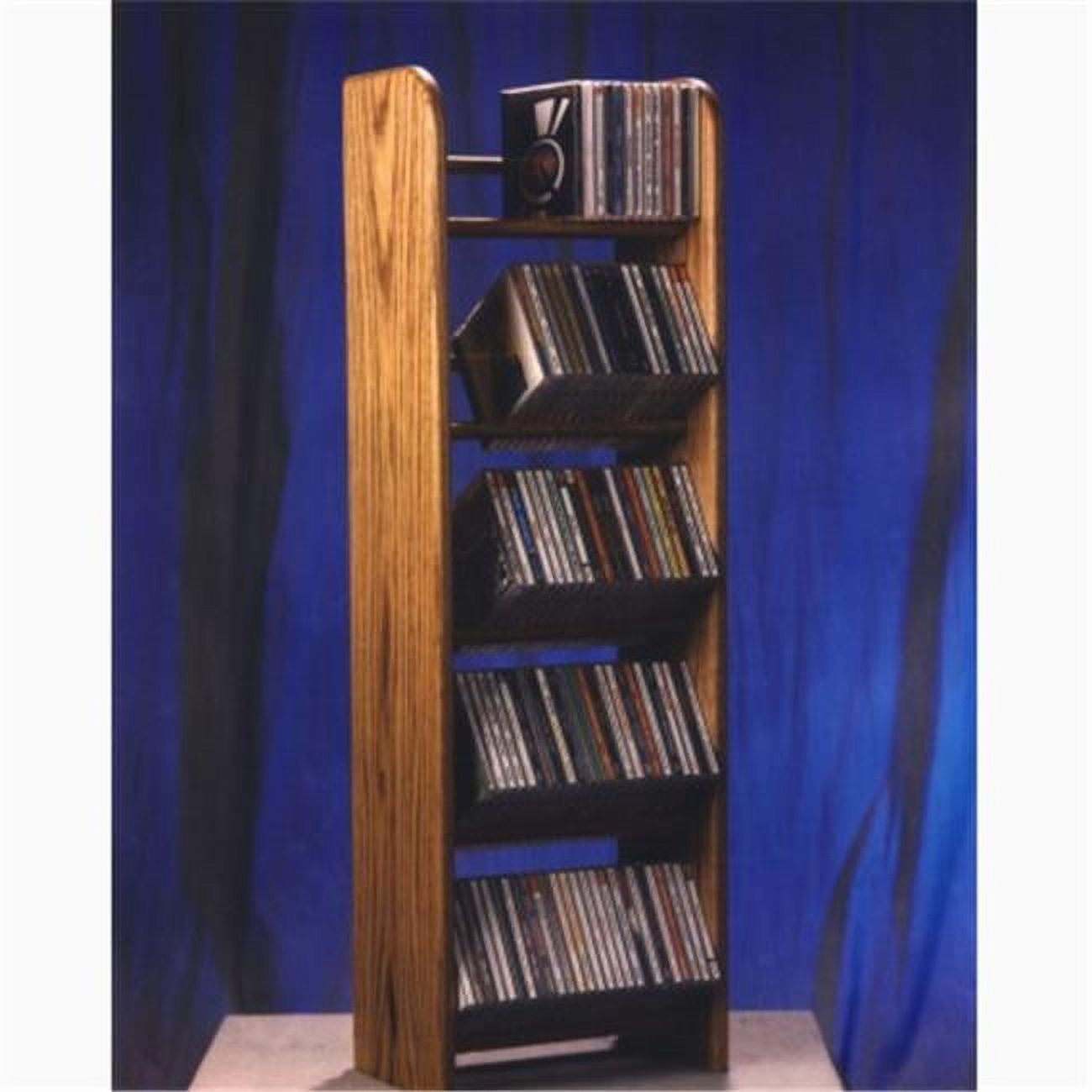Wood Shed Solid Oak 5 Row Dowel CD Rack - Walmart.com